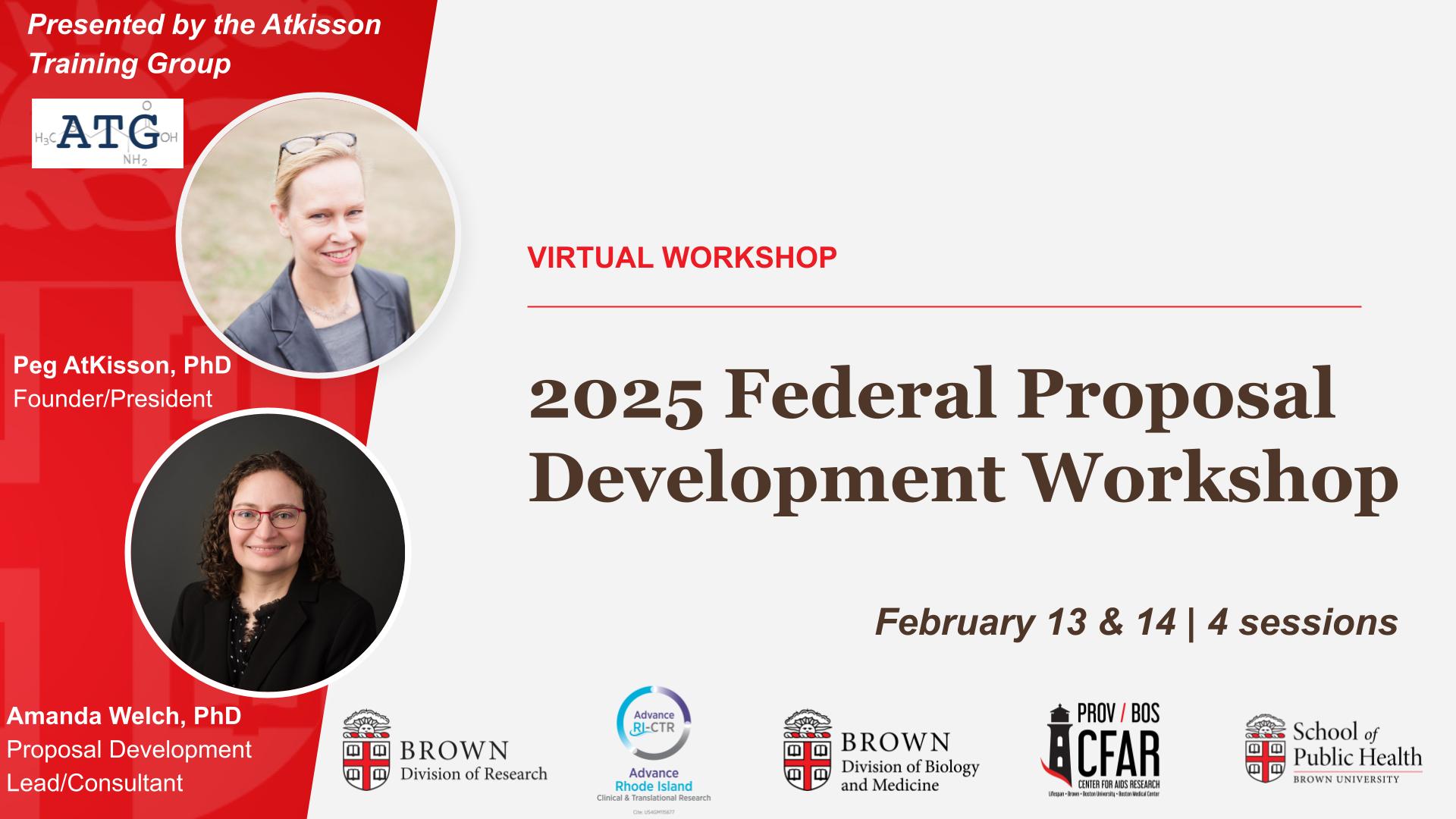 2025 Proposal Development Workshop for Federal Funding Targets (NIH, NSF & More) | Advance-CTR ...